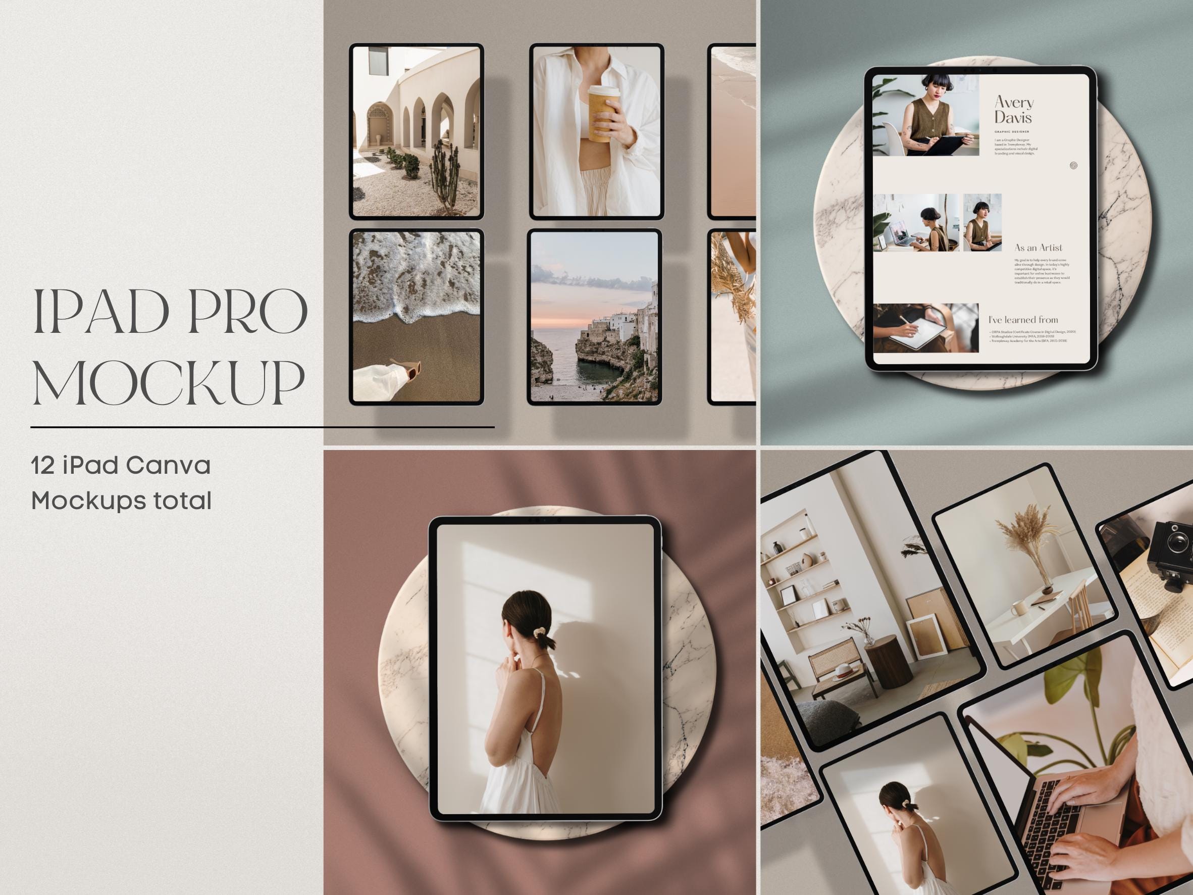 IPad Pro Mockups, Canva Template, Flatlays - Etsy
