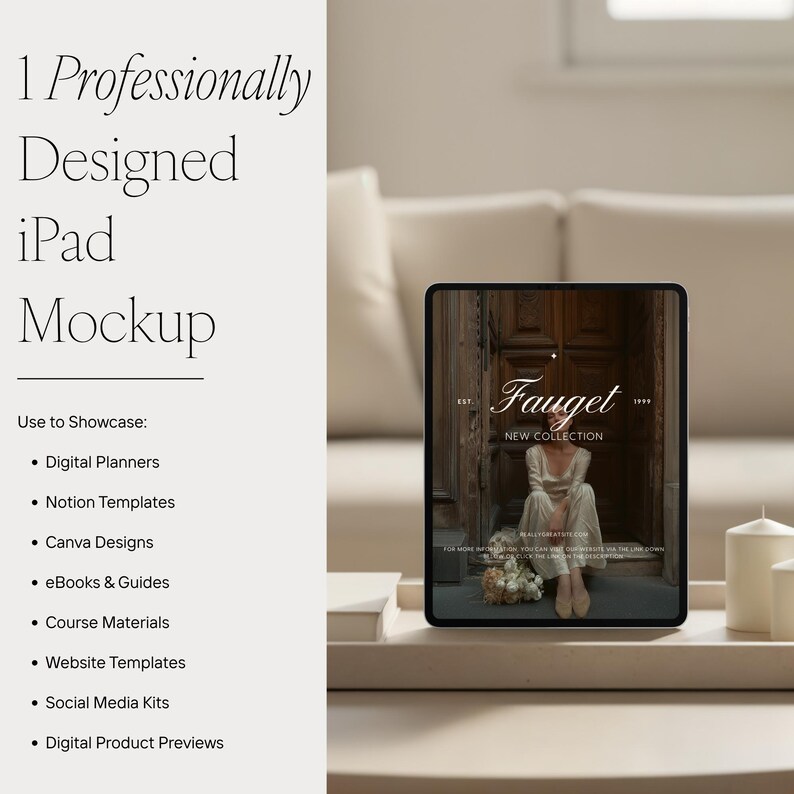 IPad Canva Mockup, Flatlay Design (digital Download) - Etsy