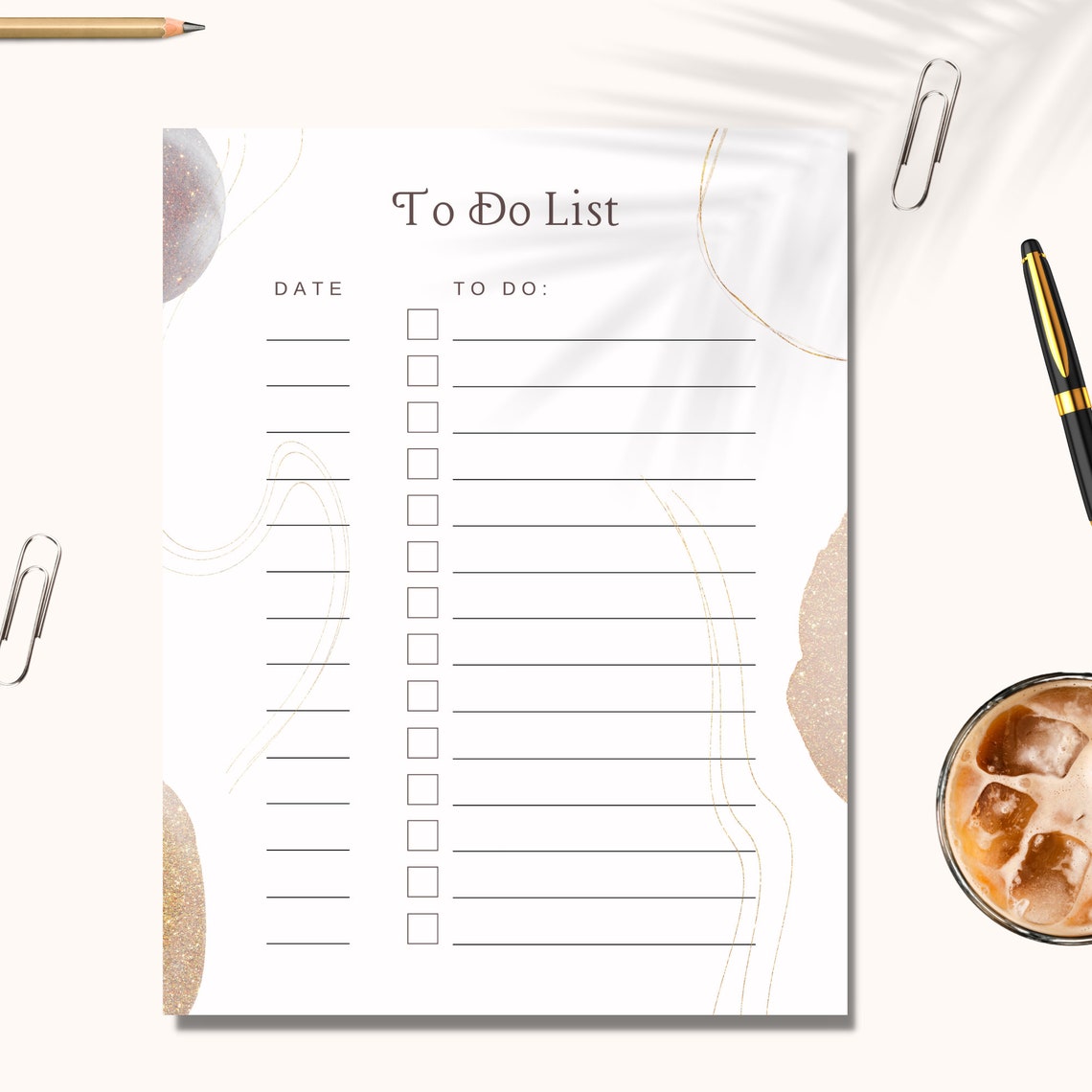 Printable to Do List, Instant Download, to Do List, Abstract Art to Do ...