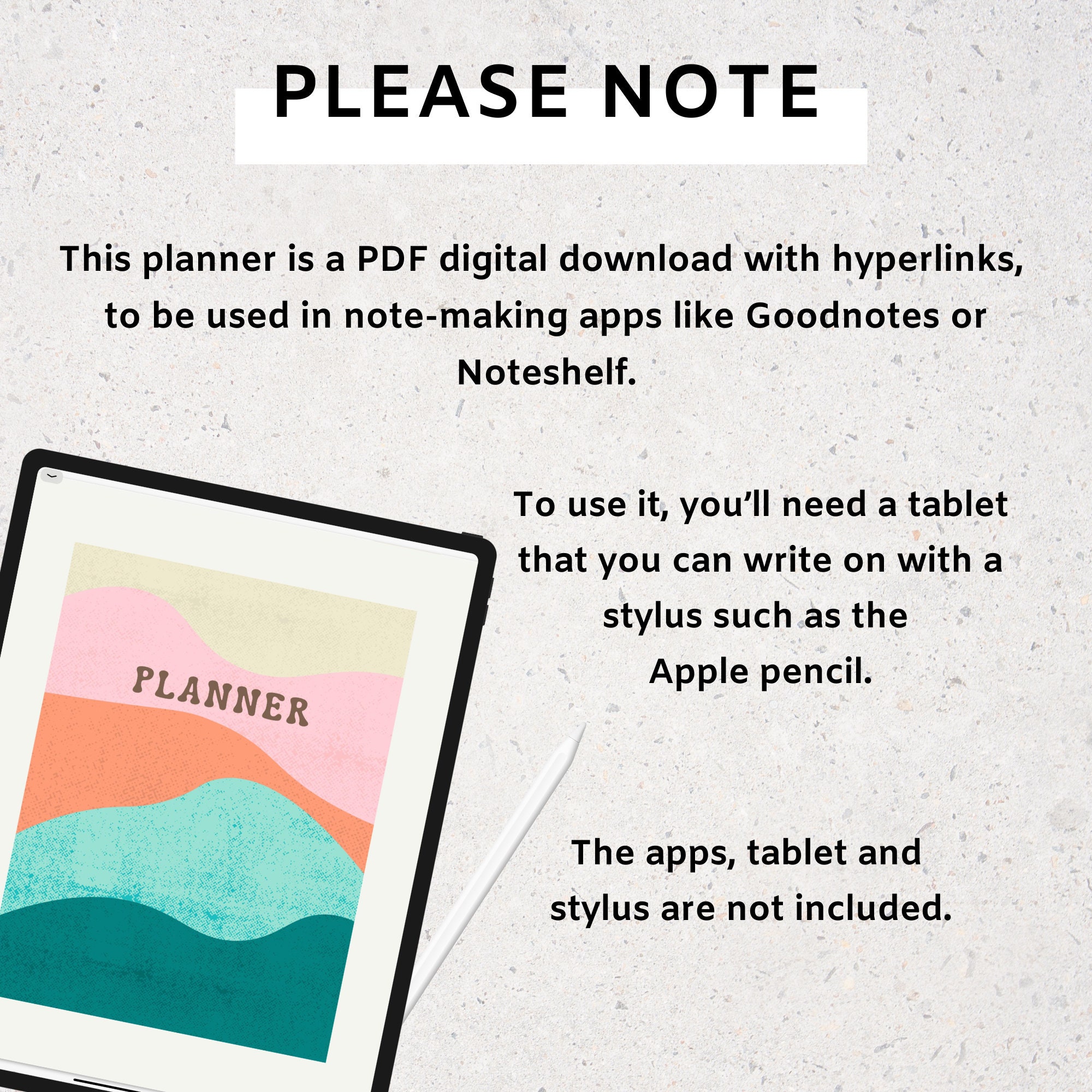 Digital Planner, Digital Notebook, Digital Stickers, Ipad, Goodnotes ...