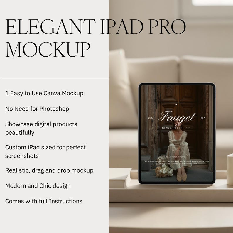 IPad Canva Mockup, Flatlay Design (digital Download) - Etsy