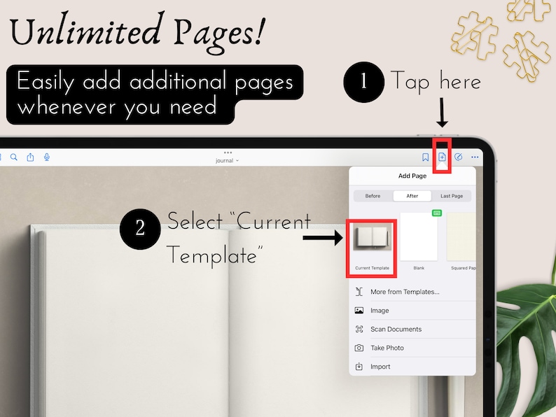 Realistic Digital Journal, Digital Bullet Journal, Bullet Journaling ...