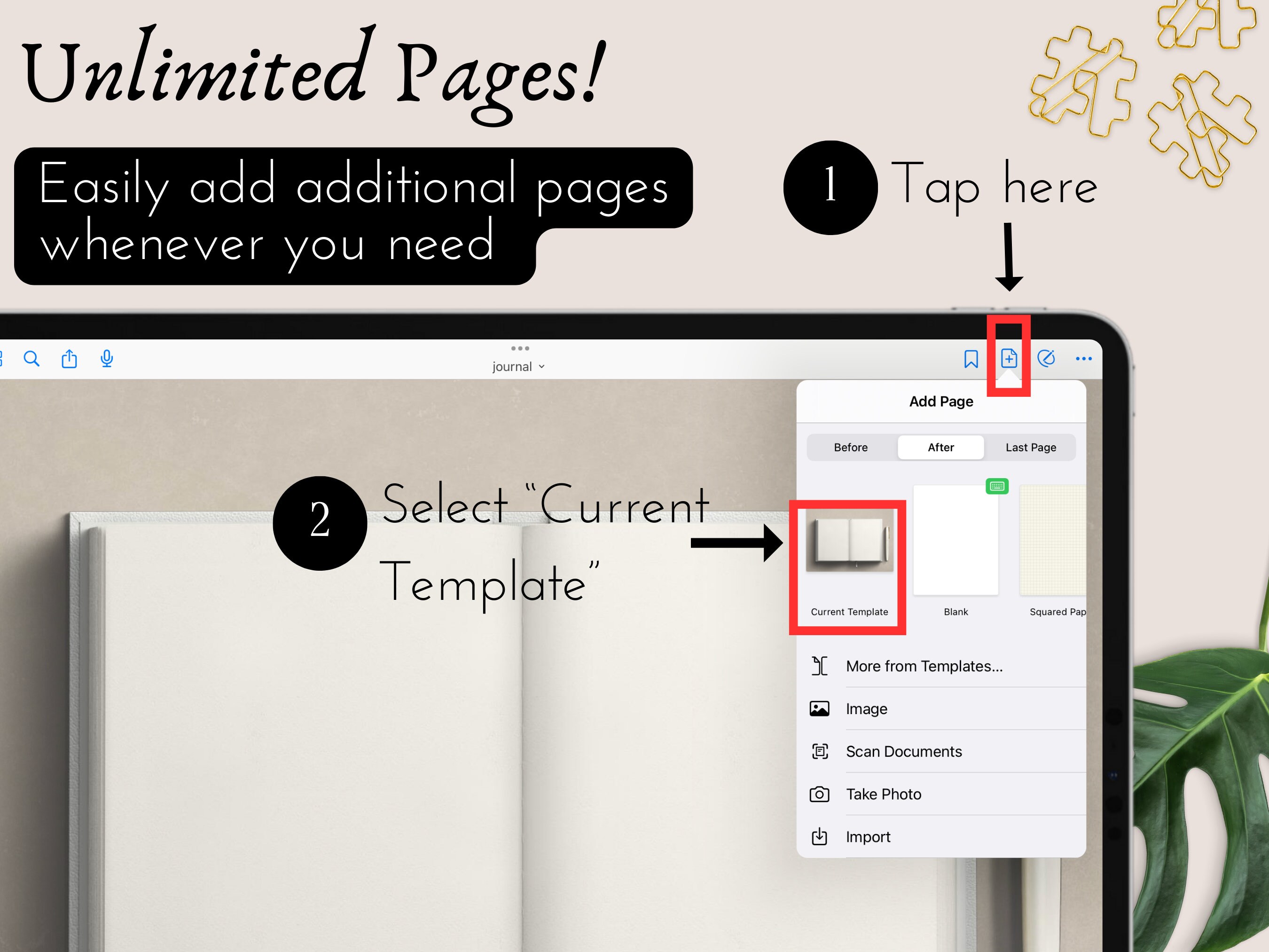 Realistic Digital Journal, Digital Bullet Journal, Bullet Journaling ...