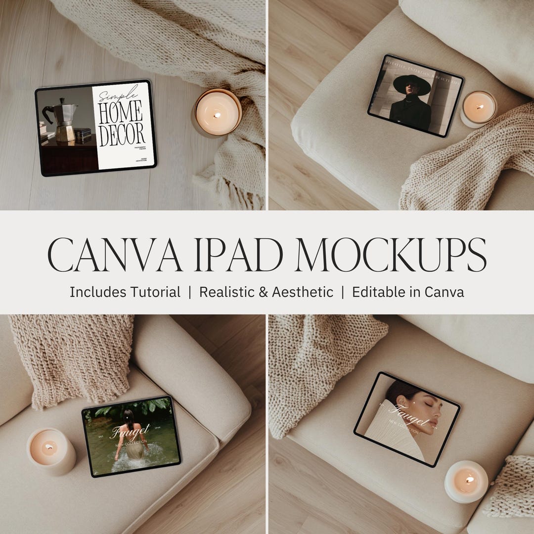 Canva iPad Mockups: Flatlay Device Mockup (canva Template) - Etsy Canada