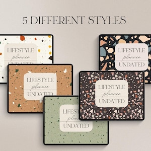 Undated Landscape Digital Planner, That Girl Planner, Digital Notebook ...