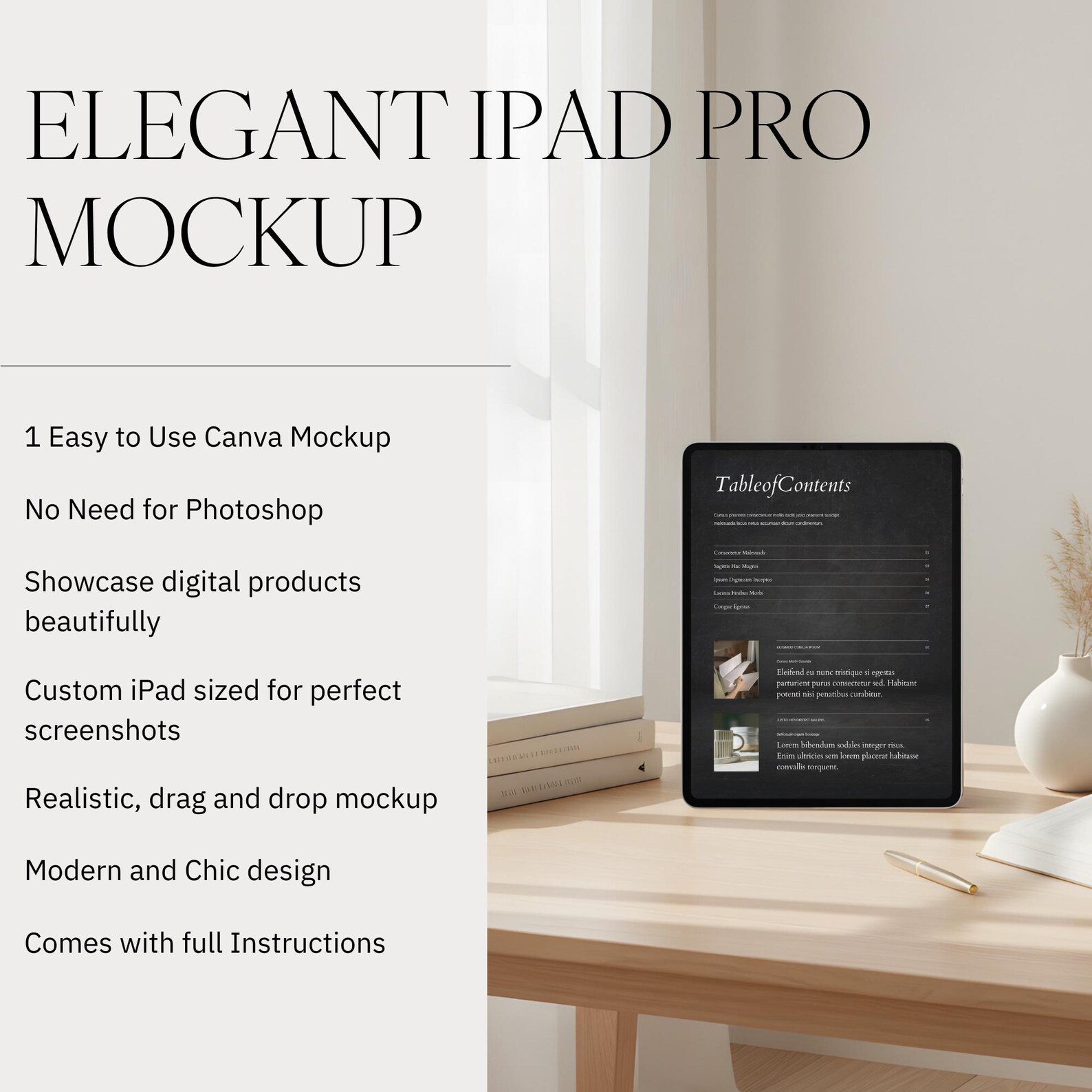 Canva iPad Mockup, iPad Mockups for Canva, iPad Flatlays, Device Mockup ...