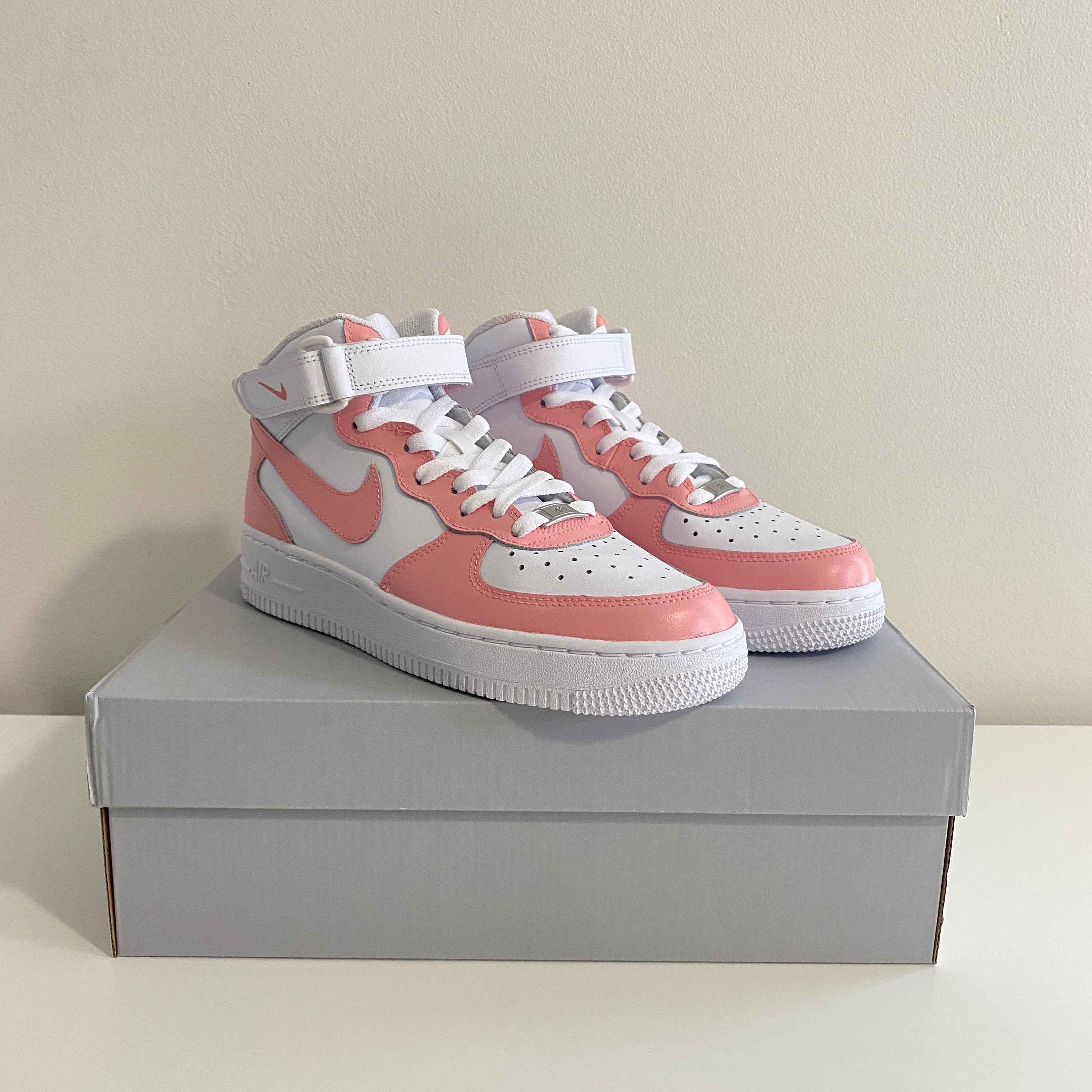 Custom Air Force 1 Mids Light Pink - Etsy