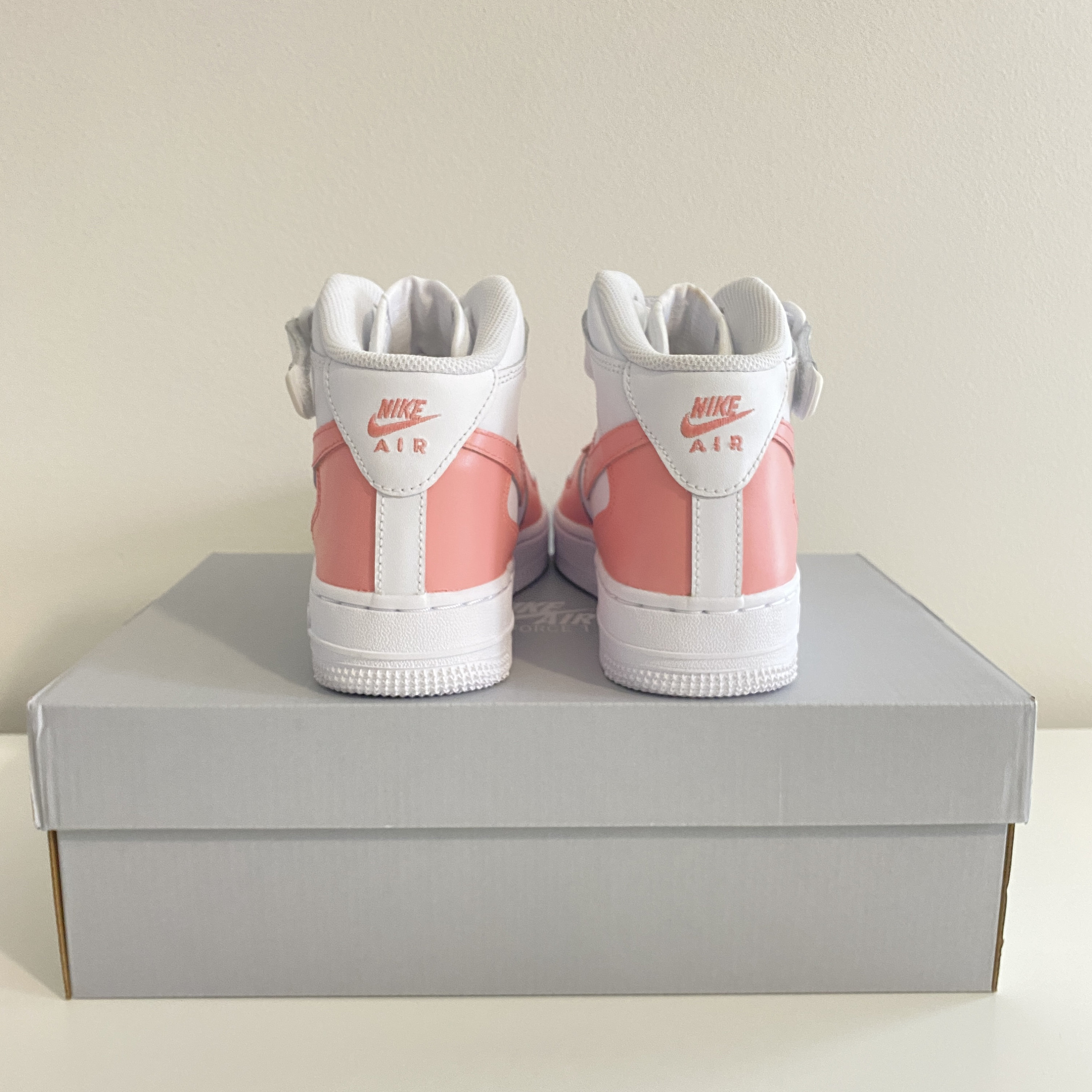 Custom Air Force 1 Mids Light Pink - Etsy