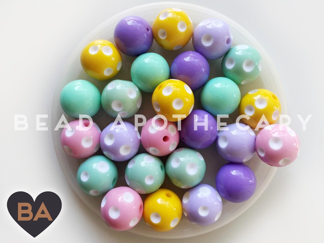 Easter Dots Mix 20mm Beads - Etsy