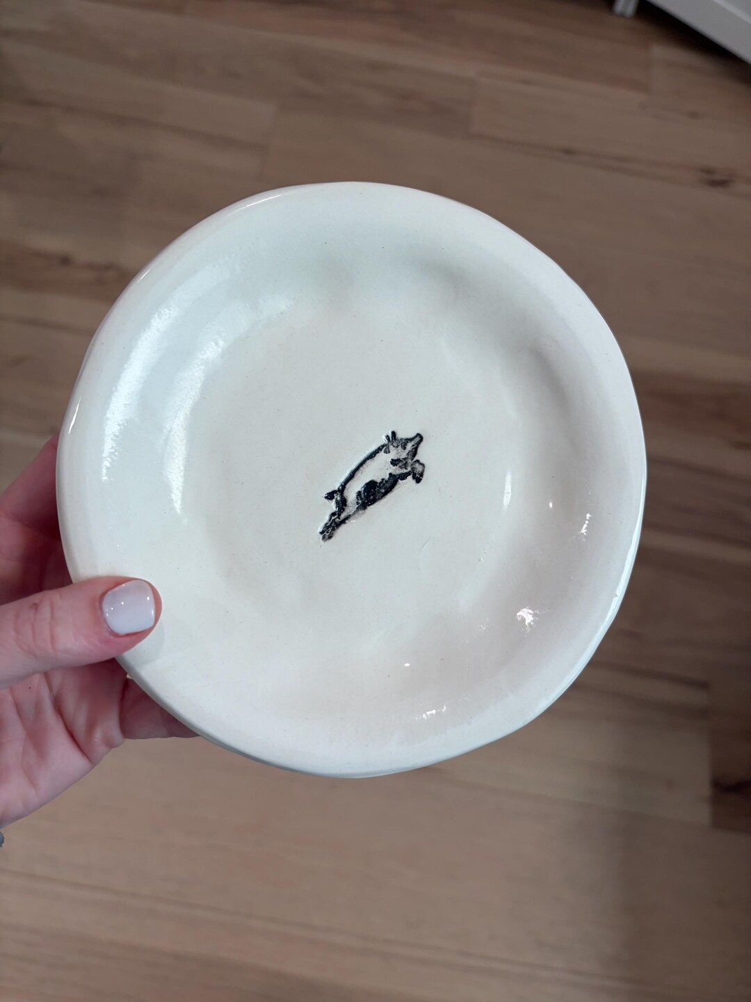 Rare Vintage Rae Dunn Flying Pig Ceramic Plate | Handmade Folk Art Wall ...