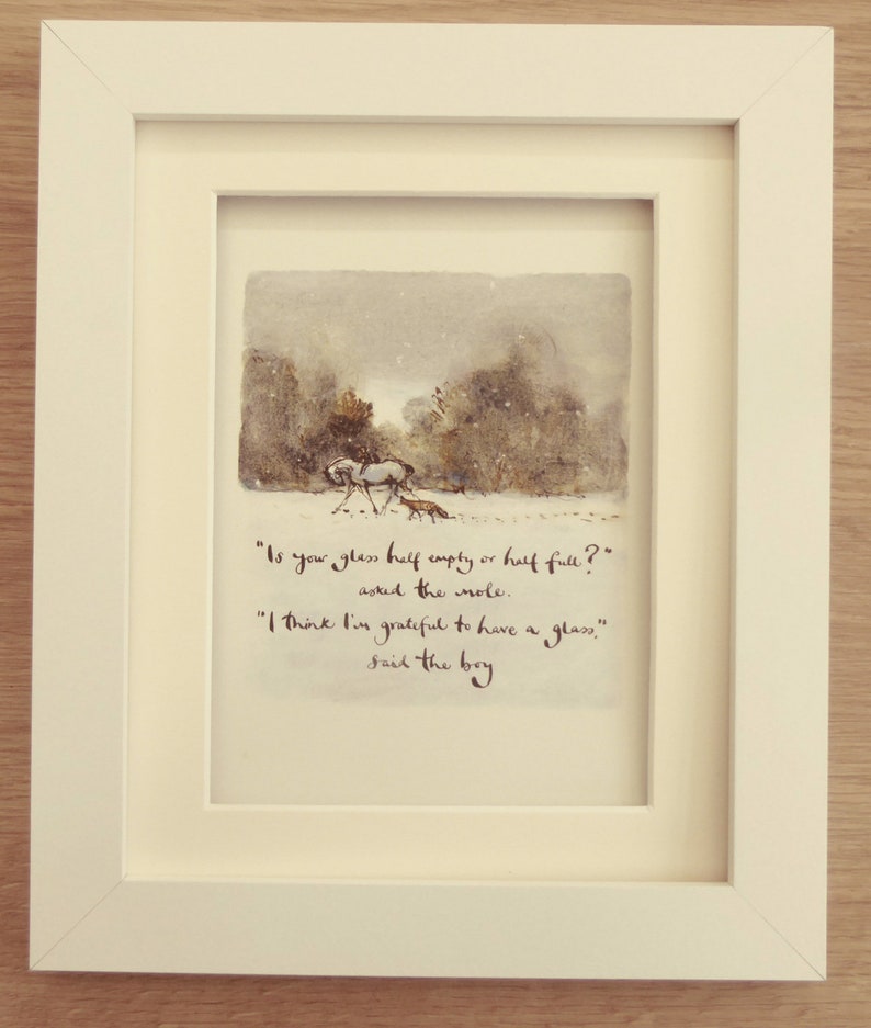Is Your Glass Half Full Or Half Empty Charlie Mackesy Book Print The
