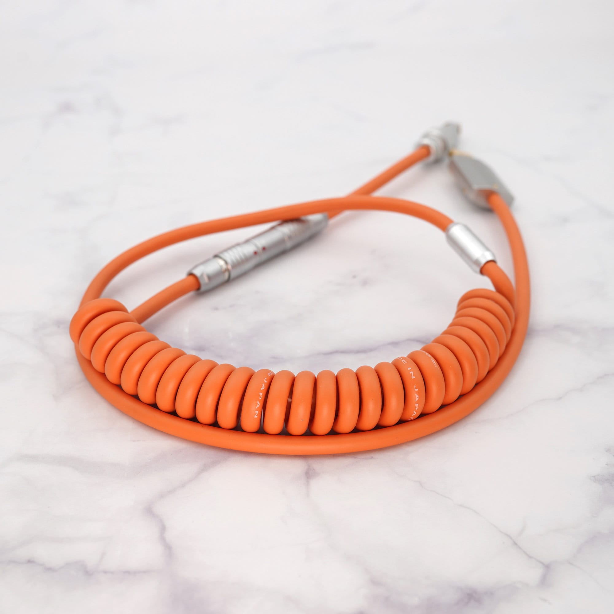 Custom Orange Color Handmade Coiled CABLE Detachable USB Cable | Etsy