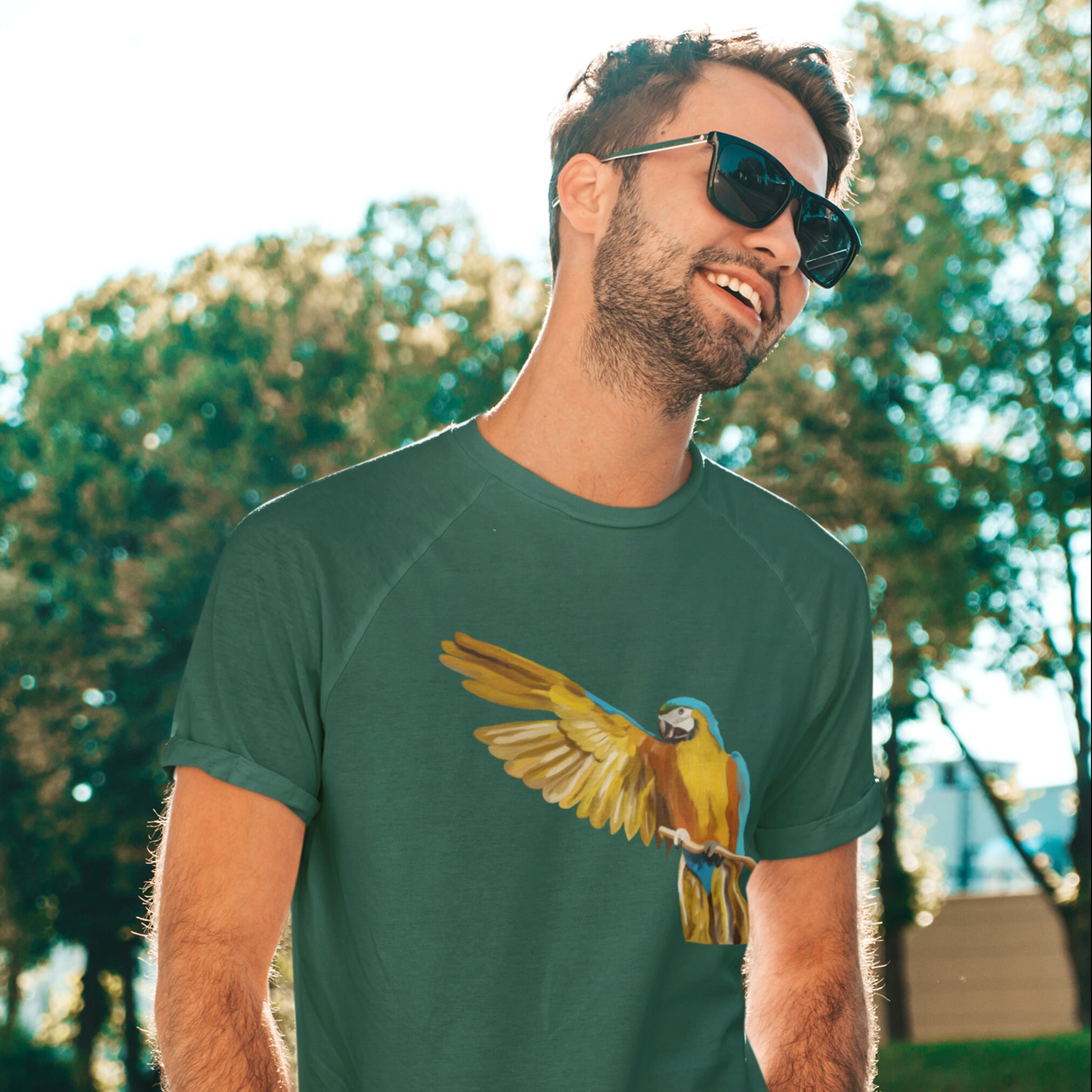 Colourful Parrot T-Shirt Free Bird Top Tropical T-Shirt | Etsy
