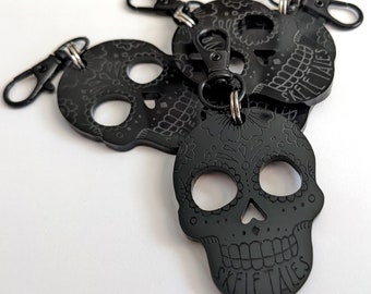 Skull Keychain - Etsy