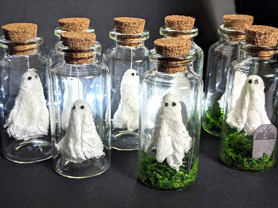 Wild Caught Ghost in A Jar, A Bottled Mini Ghost for Ghostly ...