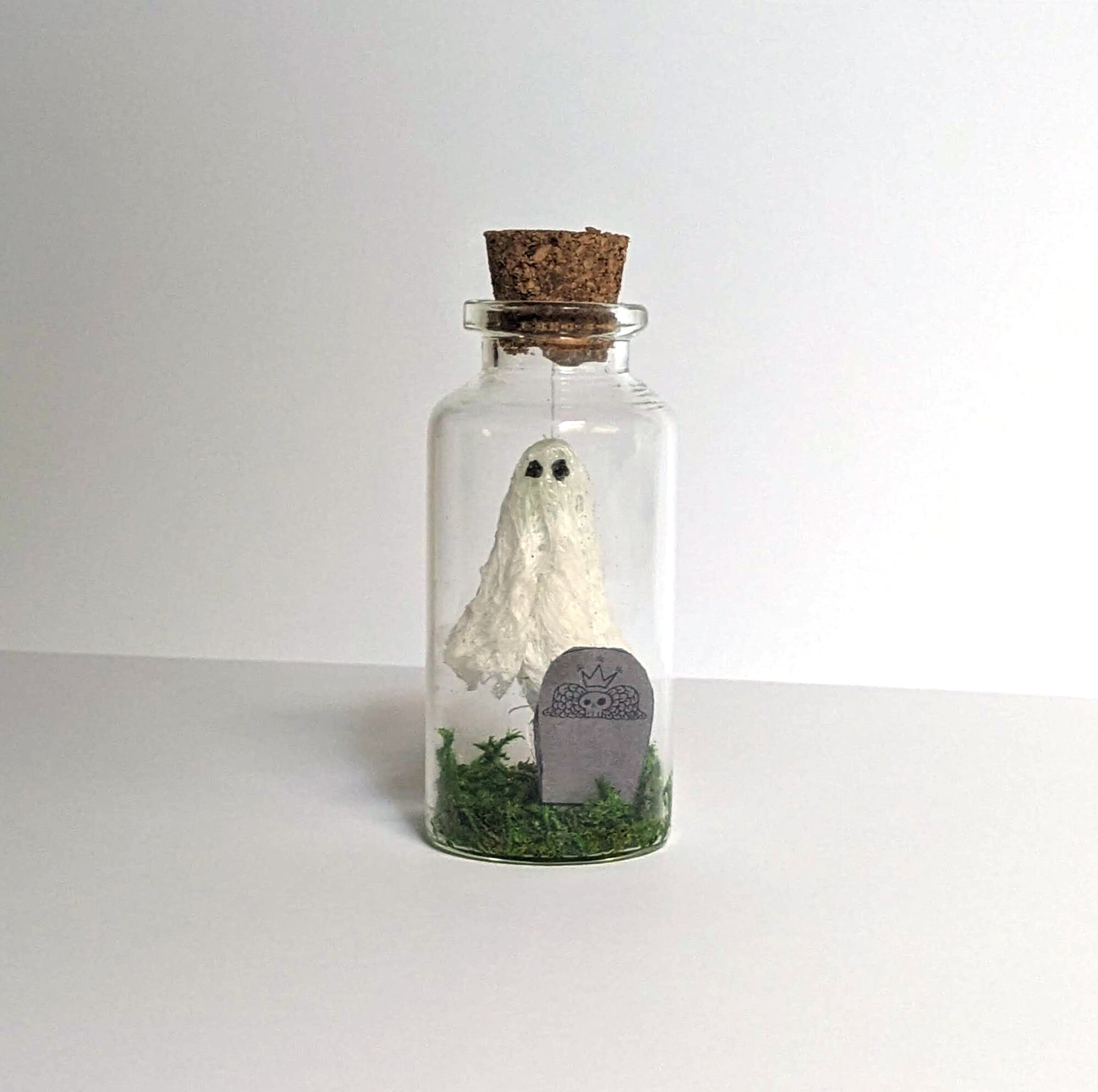 Wild Caught Ghost in A Jar, A Bottled Mini Ghost for Ghostly ...
