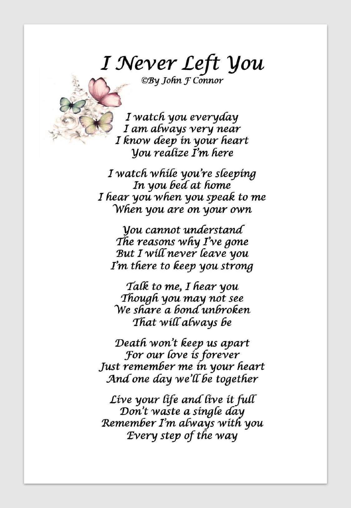 I Never Left You and Just Because Both Poems Are the Copyright of John ...