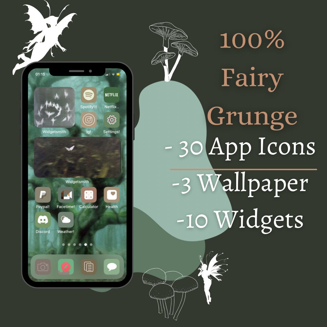 Fairy Grunge-goblincore- App Icons- Widgets- Walpaper - Etsy