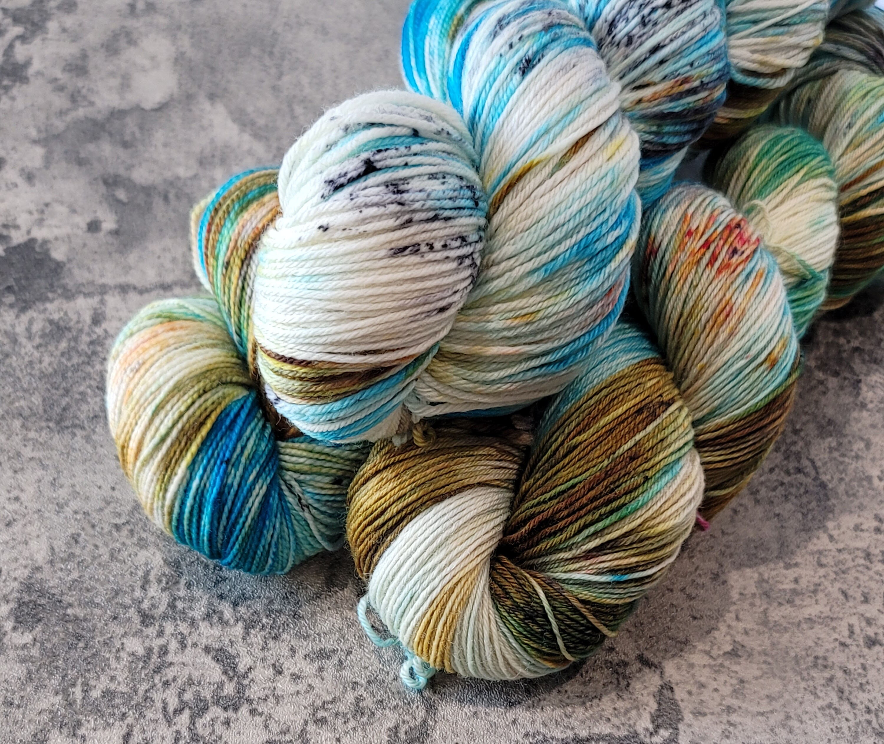 Hand Dyed Yarn, Algae,merino Fingering or Sock Yarn, Blue, Aqua ...