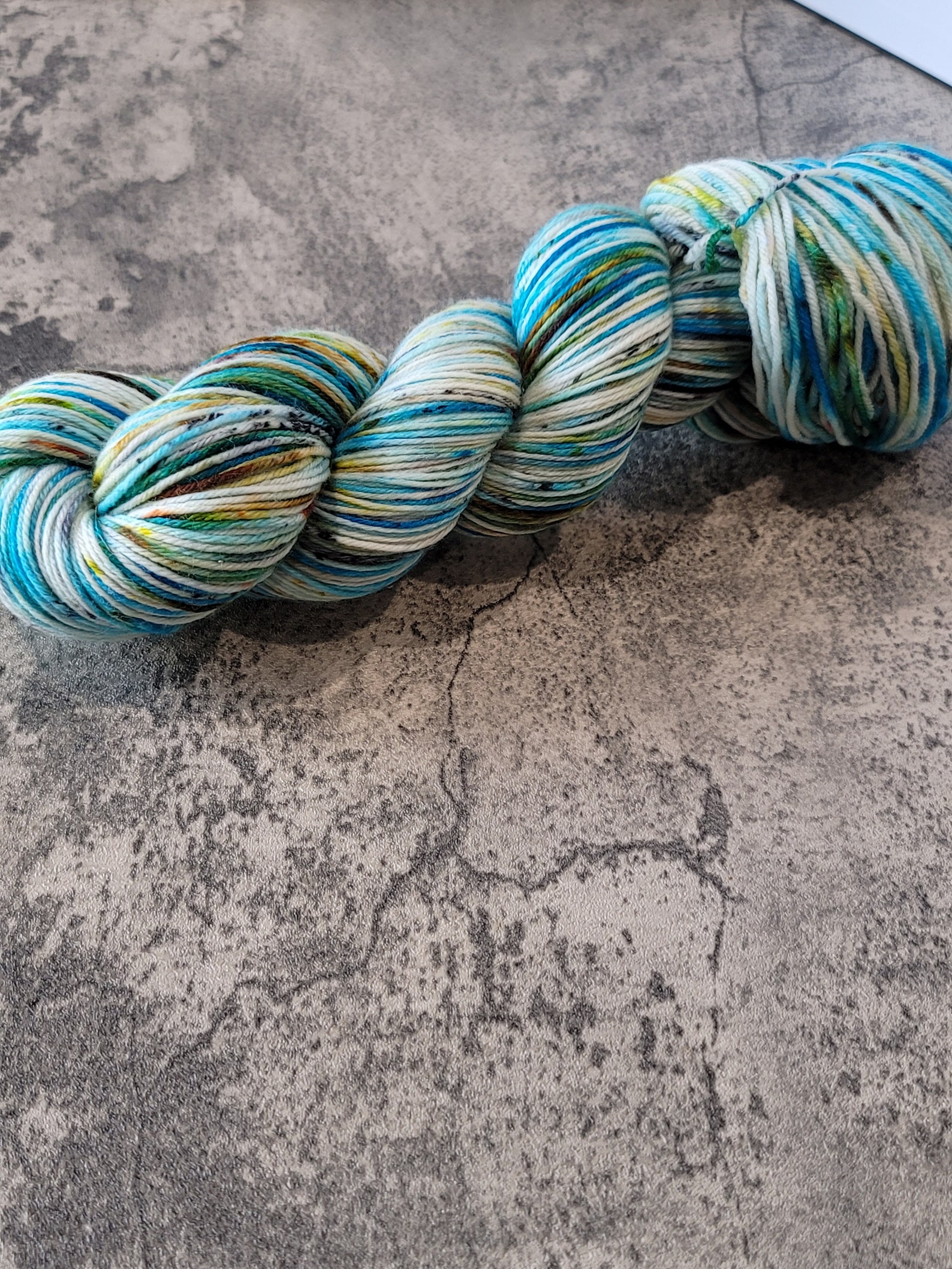 Hand Dyed Yarn, Algae,merino Fingering or Sock Yarn, Blue, Aqua ...