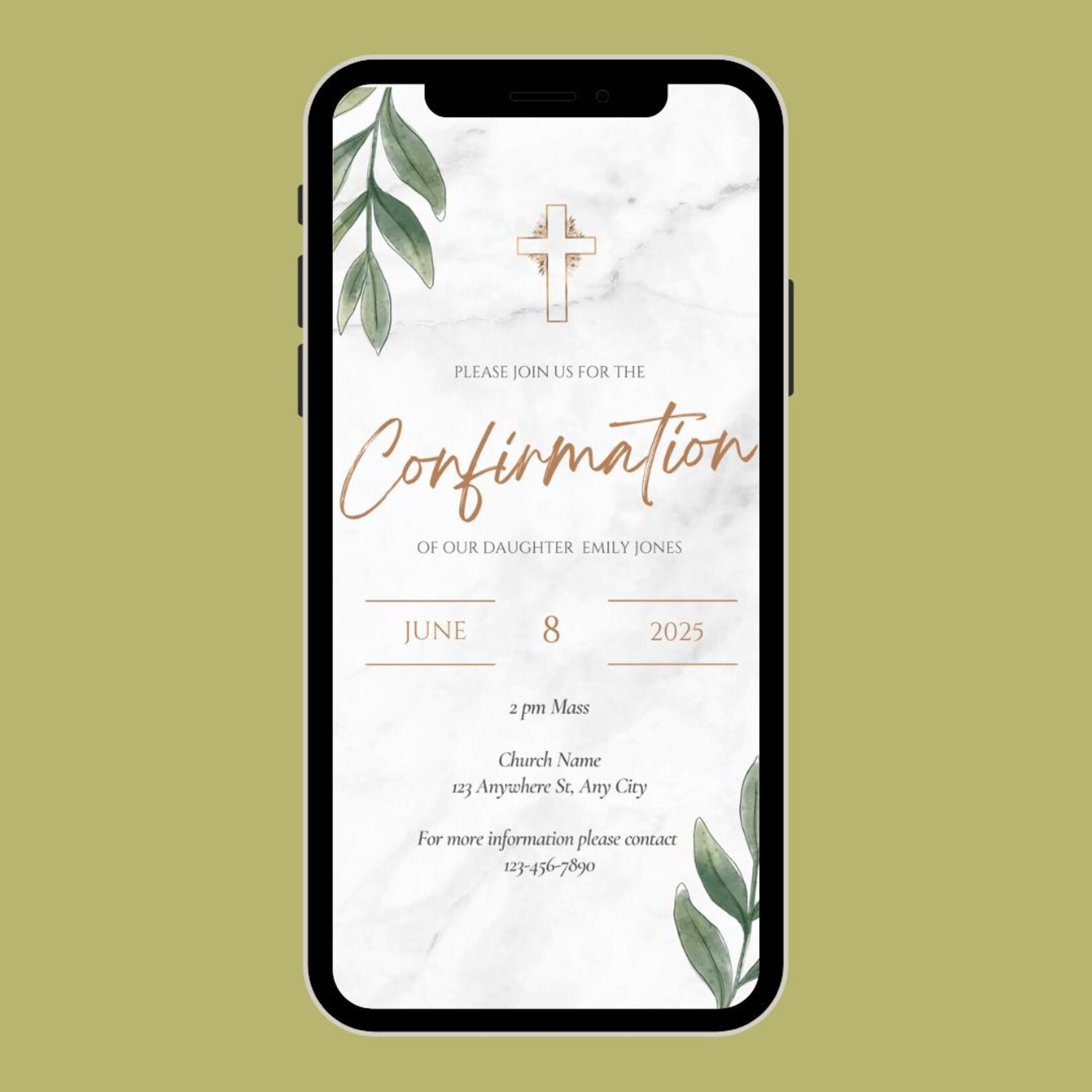Digital Confirmation Invitation Template | Editable Canva Save the Date ...