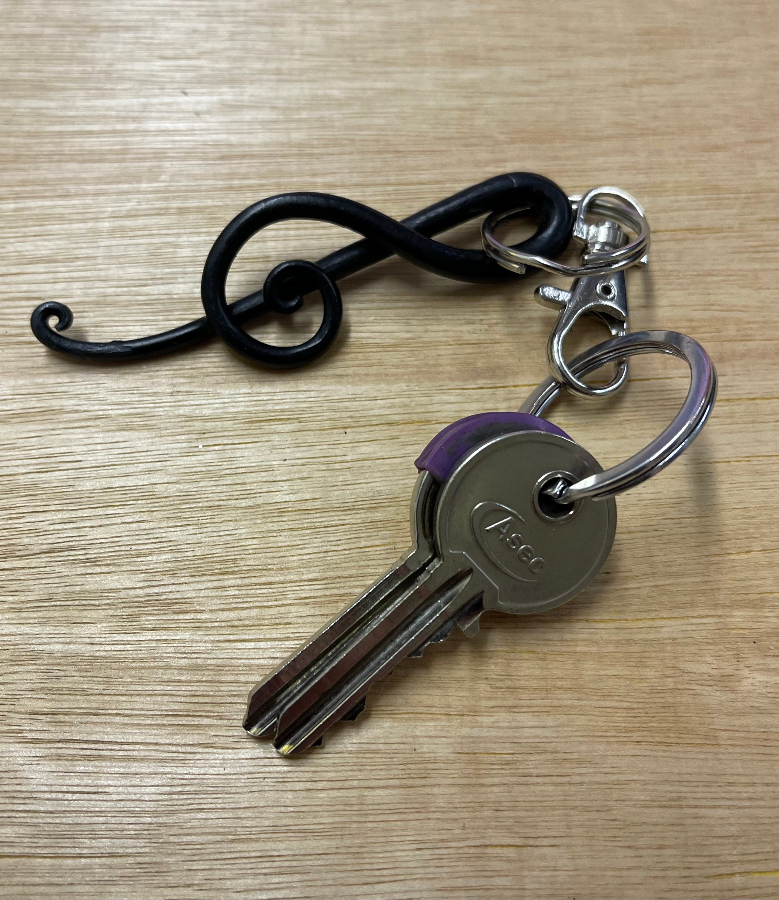 Treble Clef Music Note Hand Forged Key Ring. - Etsy