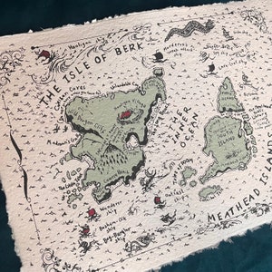 Map of Berk, Map of Berk How to Train Your Dragon Map, Reproduction on ...