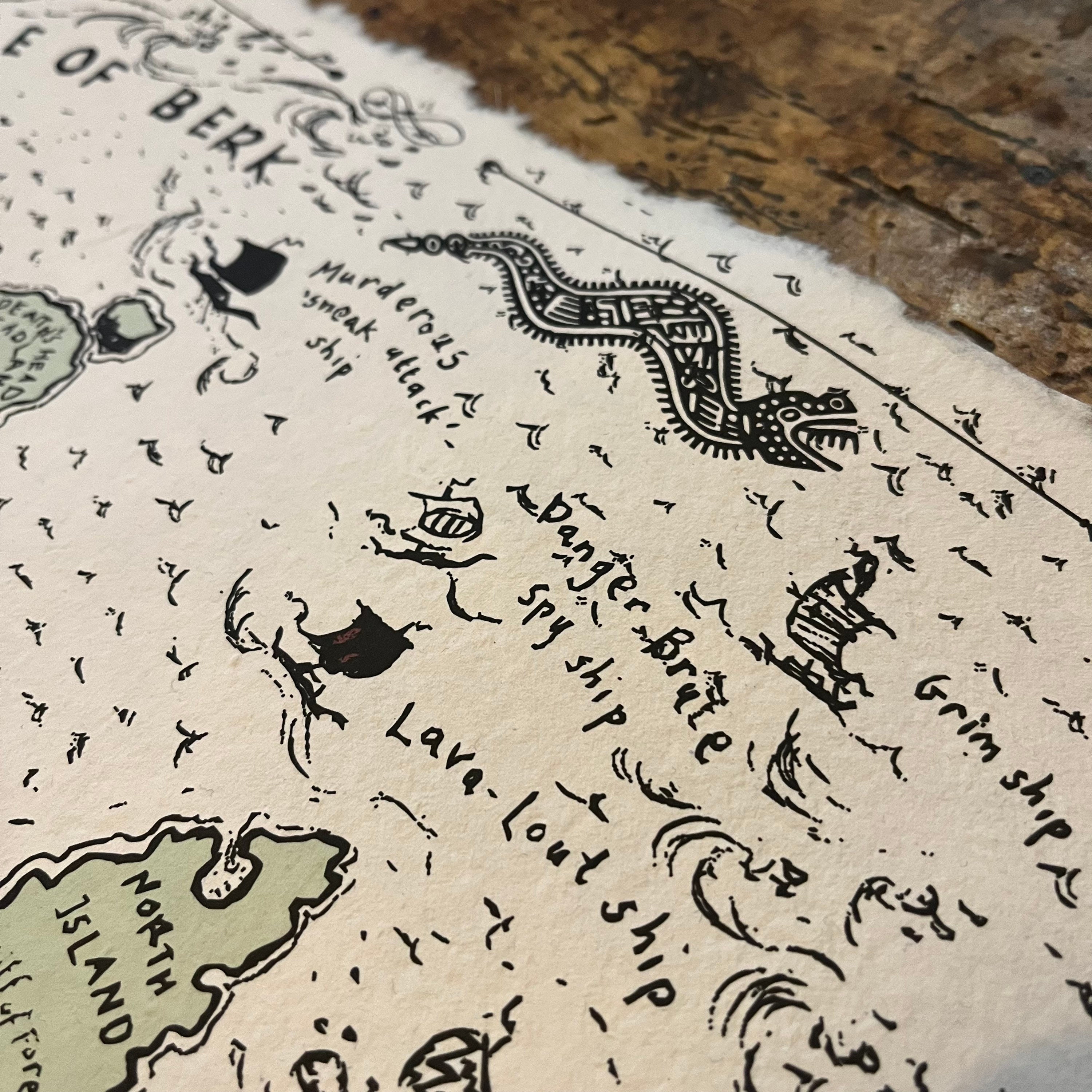 Mapa de Berk Mapa de Berk Cómo entrenar a tu dragón mapa - Etsy México