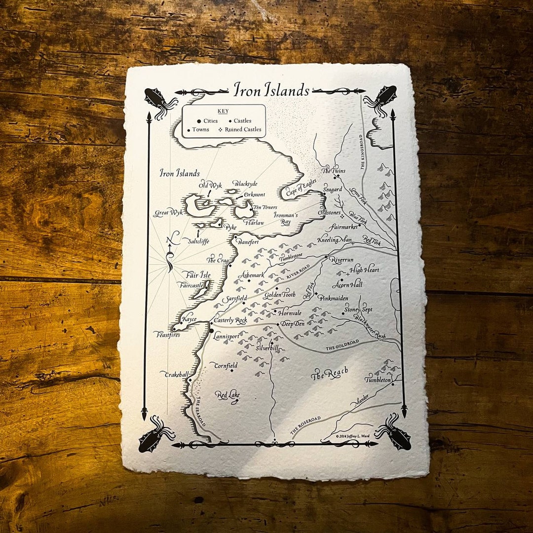 Iron Islands Map Game of Thrones, Westeros Map, Essos Map, A Song of ...