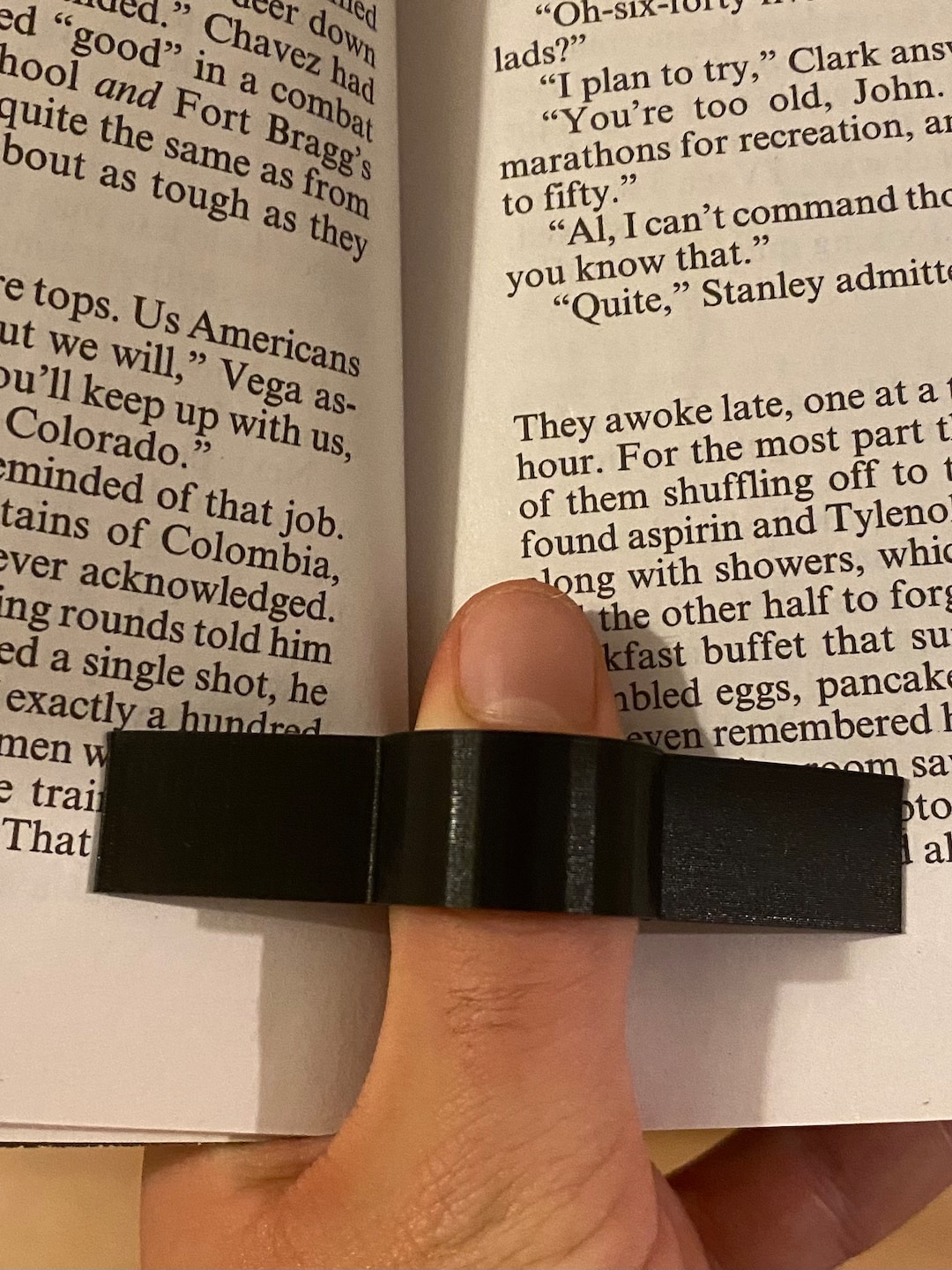 3D Printed Book Page Holder Thumb Page Holder for Easy Reading Book ...