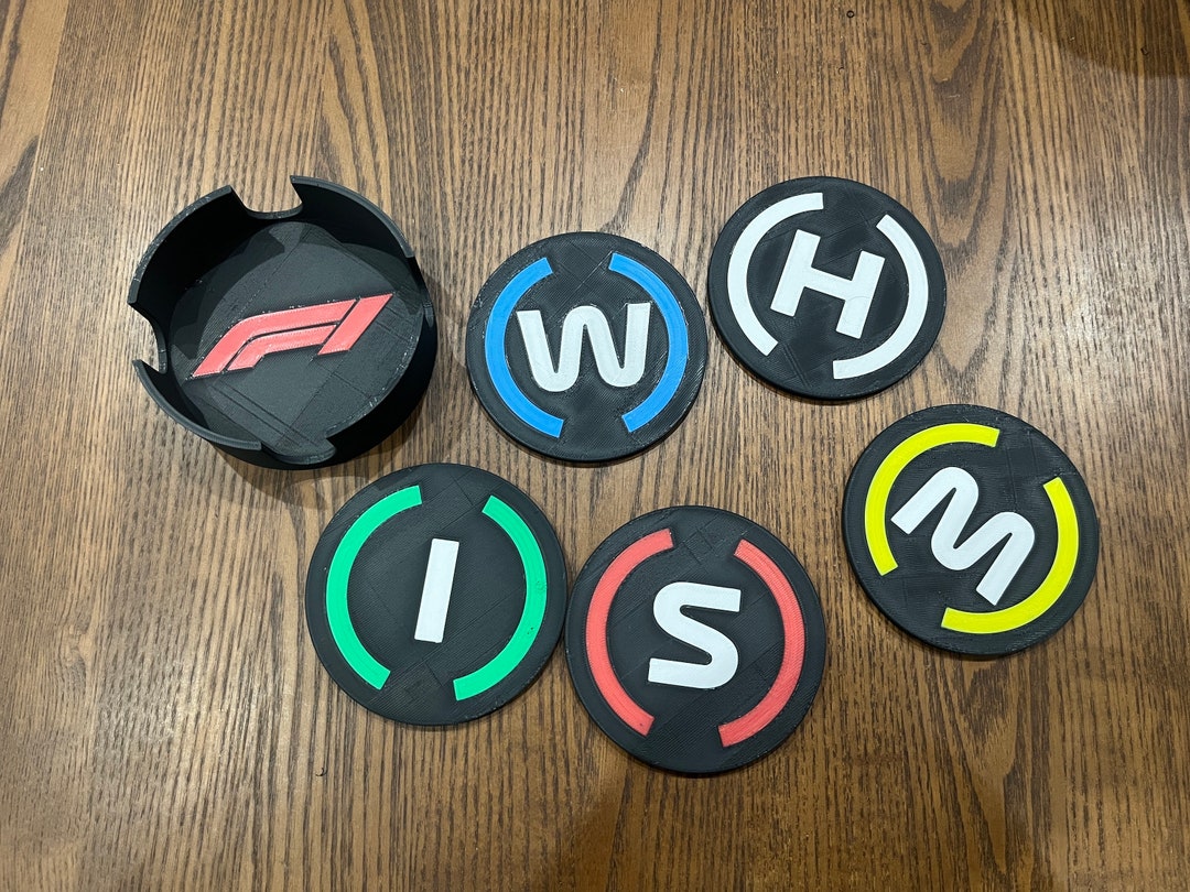 F1 Tire Compounds Coaster Set F1 2023 High Quality, Unique and Stylish ...