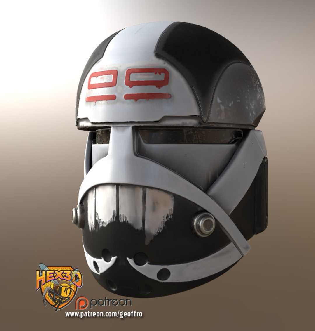Wrecker Wearable Helmet 1:1 Scale Starwars the Bad Batch Cosplay 3D ...