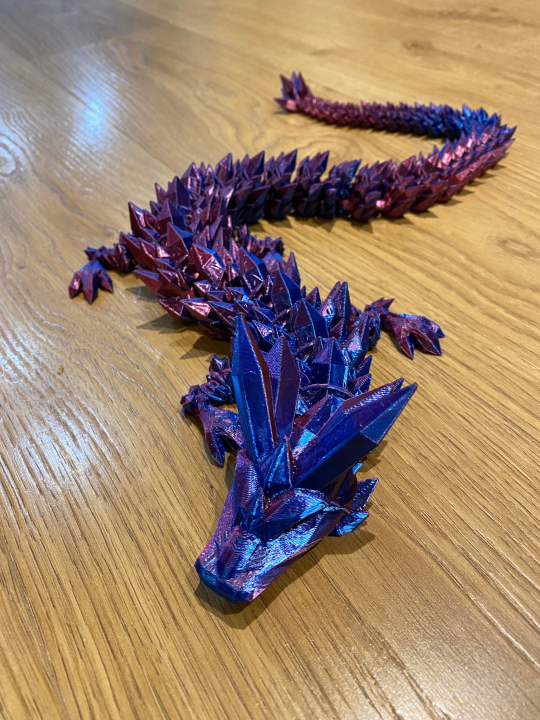 Articulated Crystal Dragon 3D Printed High Quality Fine Print Multiple ...