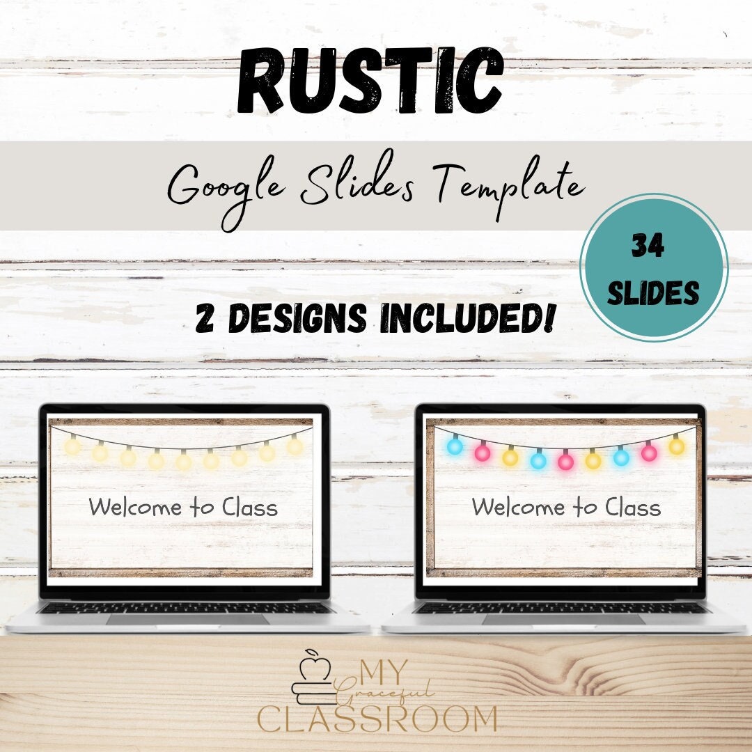 Google Slides Rustic Style Classroom Templates - Etsy