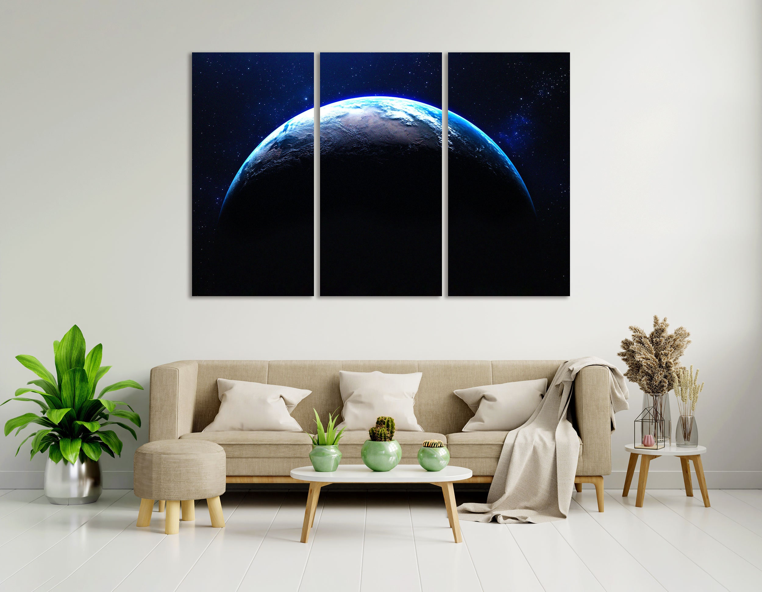 Earth Print Canvas, Earth Wall Art, Earth Large Decor for Wall, Space ...