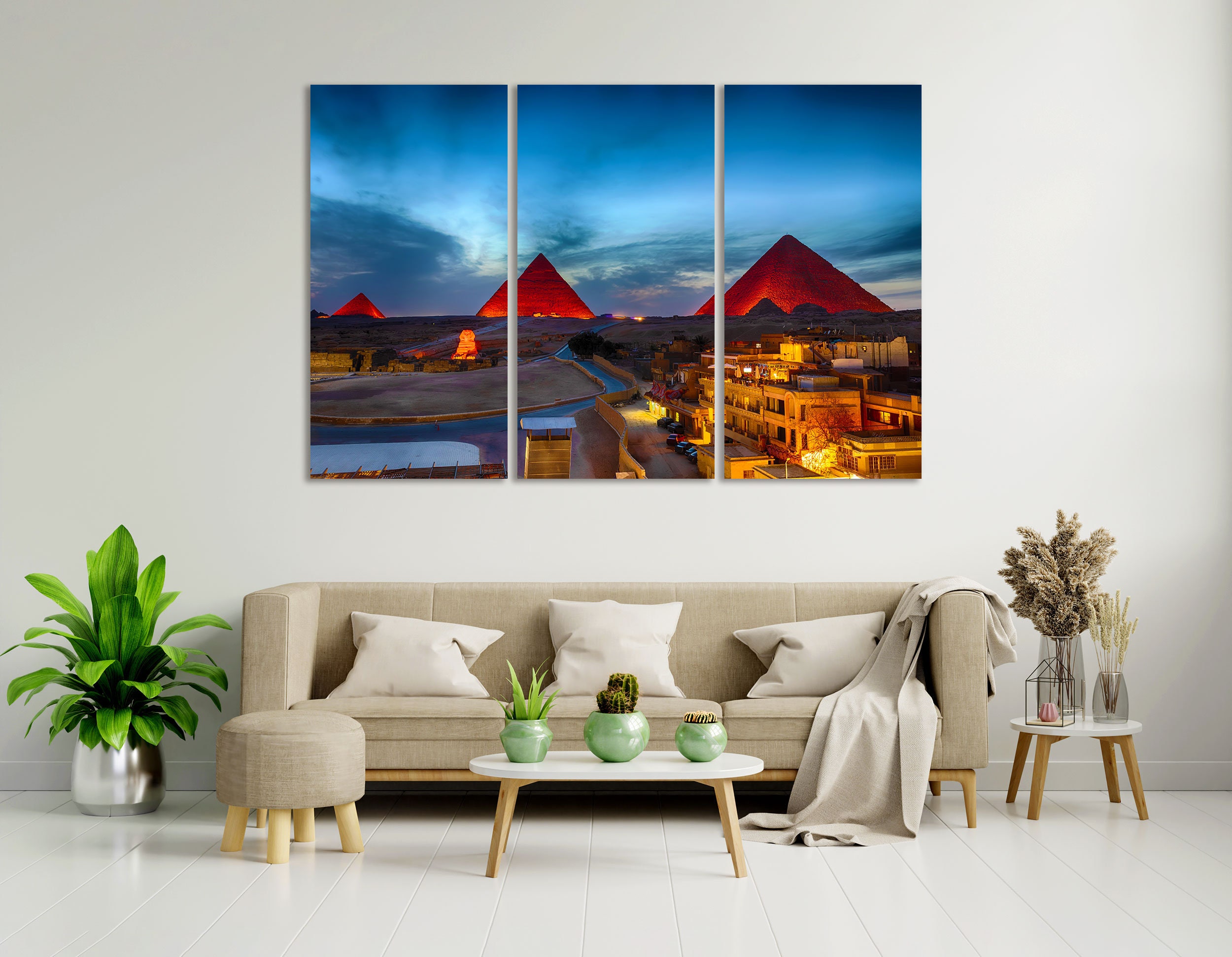 Pyramids of Egypt Art for Wall, Pyramids Wall Decor, Egypt Gifts, Egypt ...