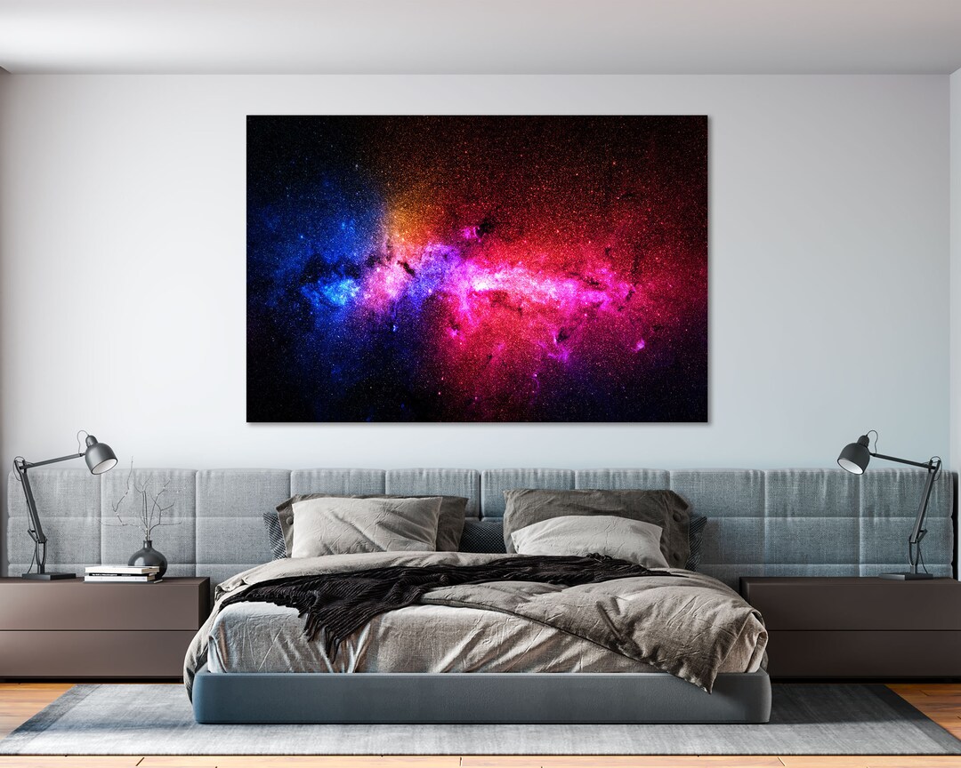Colorful Stars and Space Popular Painting Art on Canvas, Universe on ...