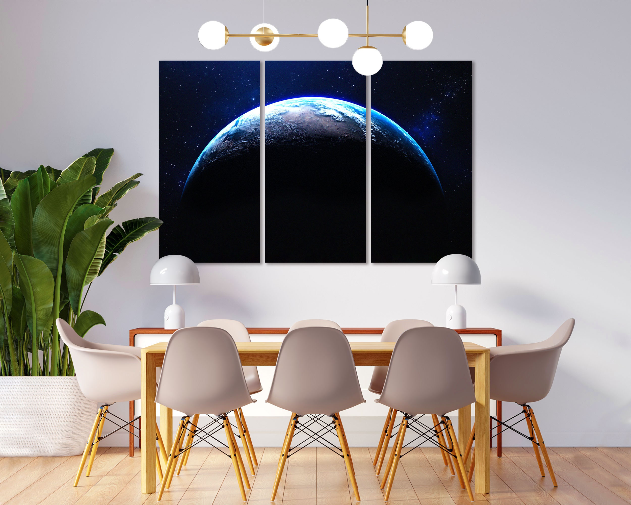 Earth Print Canvas, Earth Wall Art, Earth Large Decor for Wall, Space ...