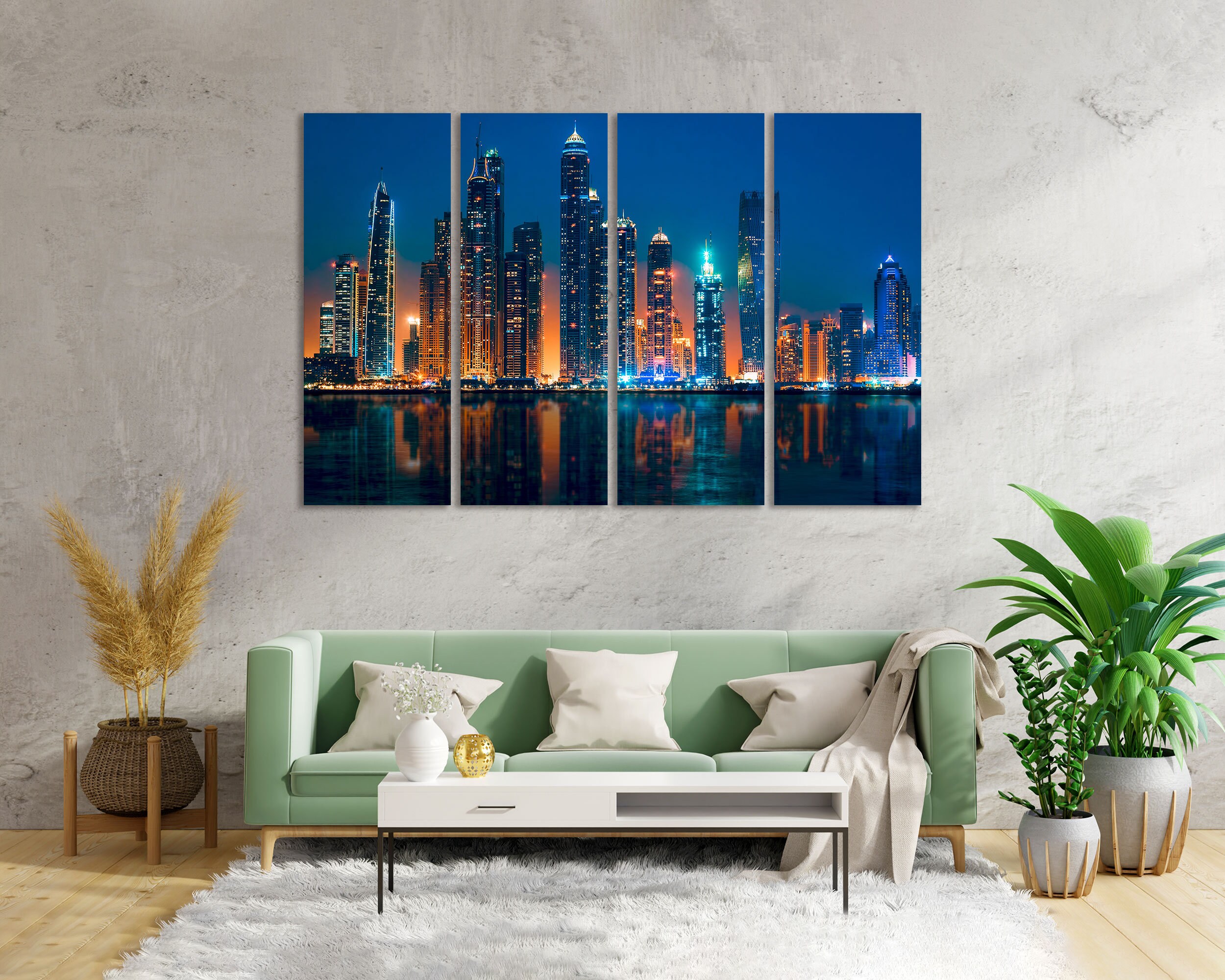 Dubai Cityscape Wand-Dekor Dubai Wolkenkratzer Druck - Etsy.de