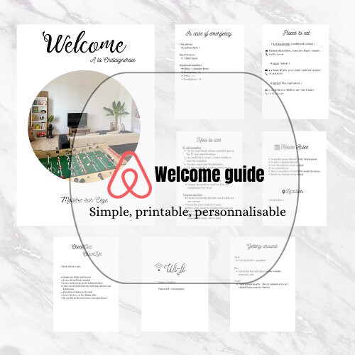 Welcome Guide Airbnb Printable - Etsy