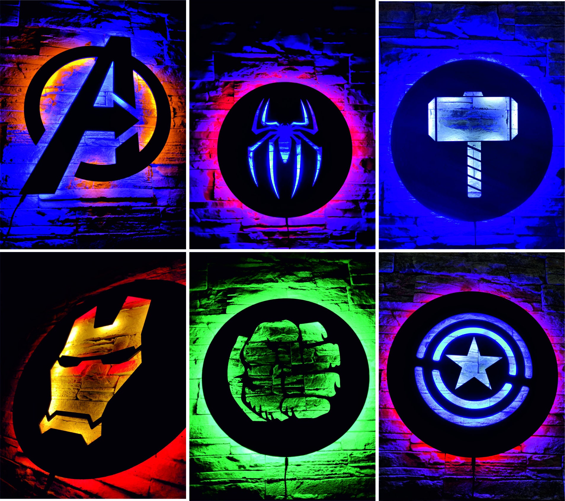 Wall Hangings Signs Home & Living Spiderman V2 Led Sign Avengers Sign ...
