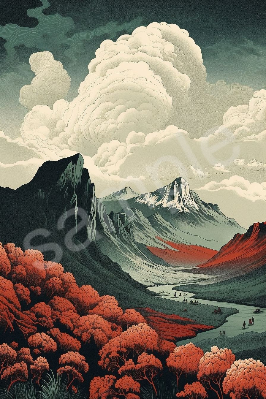 We Must Find Mountains Japanese Comic Book Art of Iceland Digital Print ...