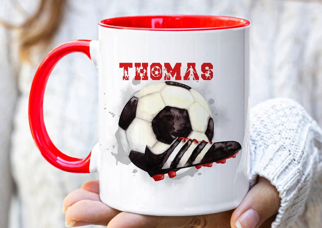 Personalised Football Mug, Football Gift for Children, Childs Football ...