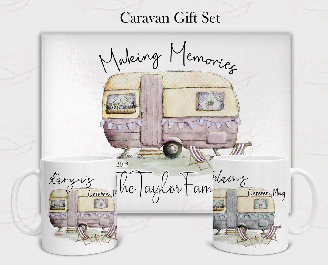 Personalised Caravan Gift Set, Caravan Gift, Caravan Mugs, Personalised ...