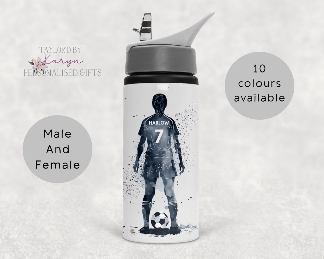 Personalised Football Water Bottle, Football Gift for Children ...