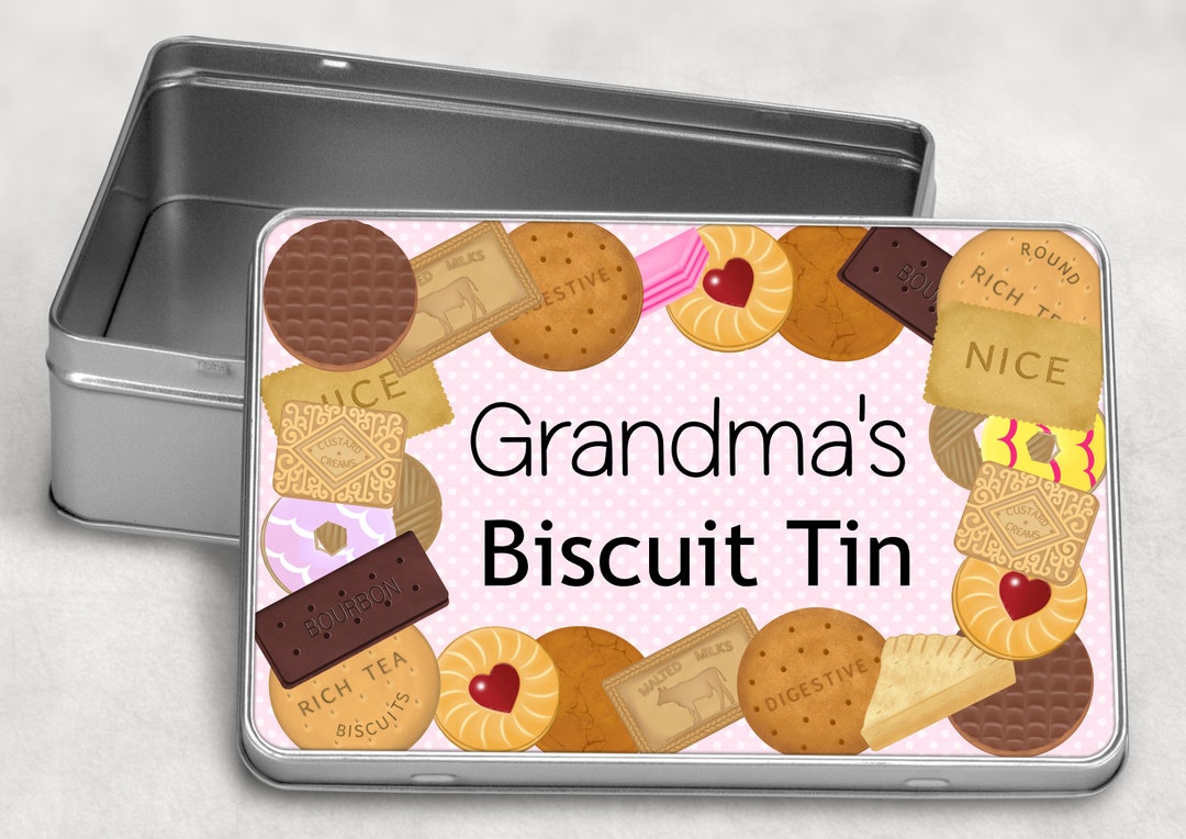 Granny's Biscuit Treat Tin, Personalised Family Biscuit Tin, Family ...