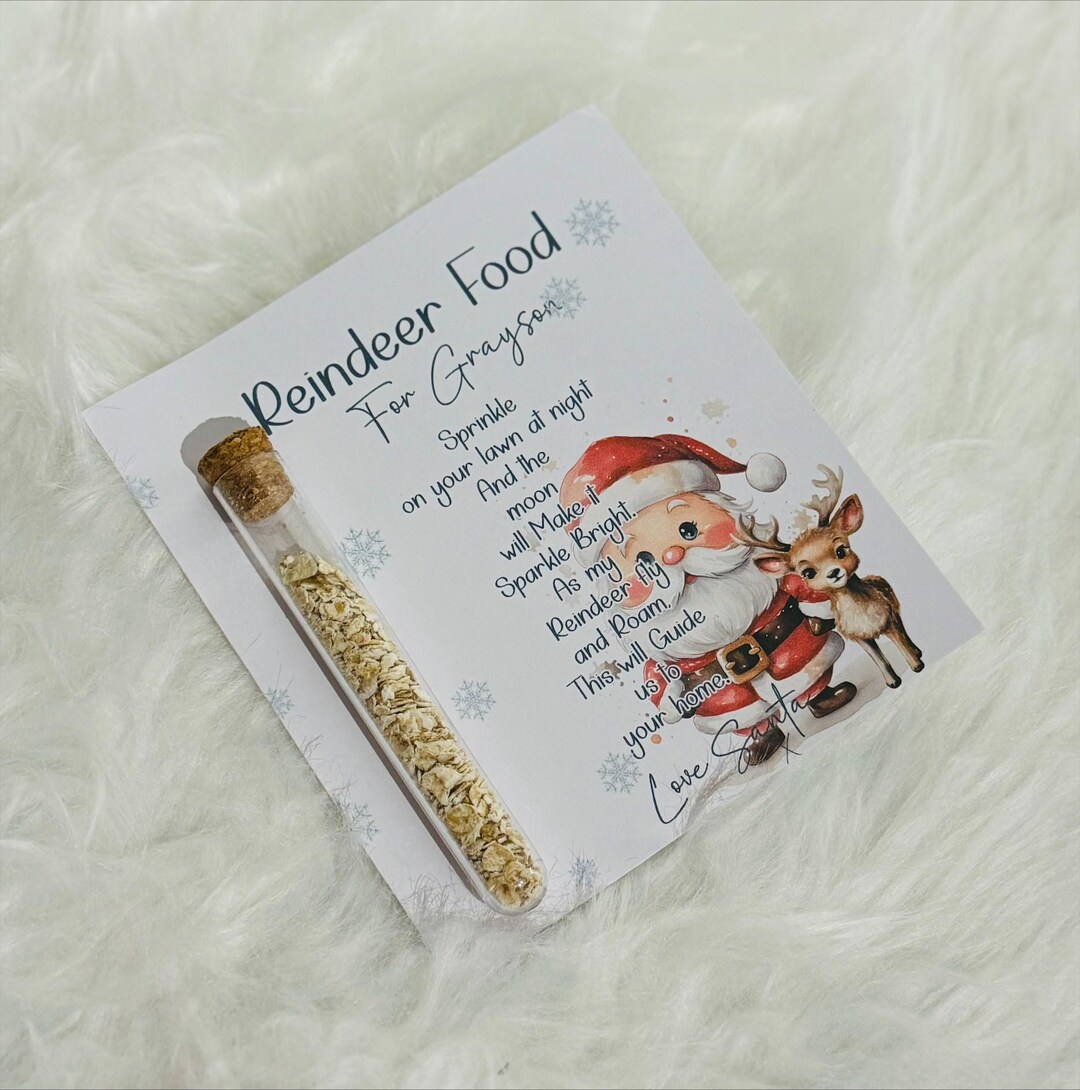 Personalised Reindeer Dust Reindeer Food Santa'sreindeer Food Magic ...