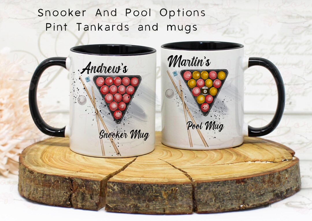 Personalised Snooker Mug, Snooker Mug, Personalised Snooker Gift ...