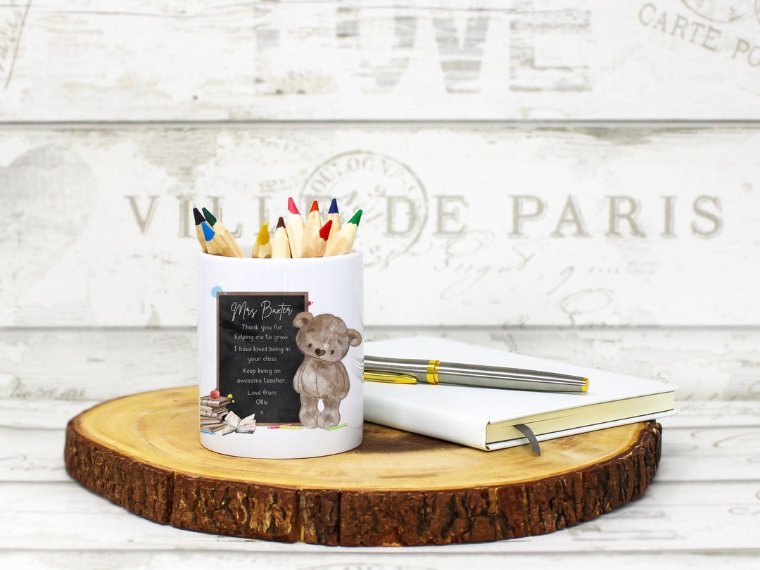 Personalised Teacher Pencil Pot, TA Gifts, Teaching Assistant Gift ,ta ...