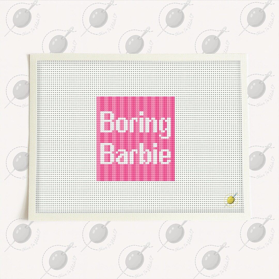 Boring Barbie Needlepoint and Cross Stitch Pattern: Taylor Swift Lyric ...